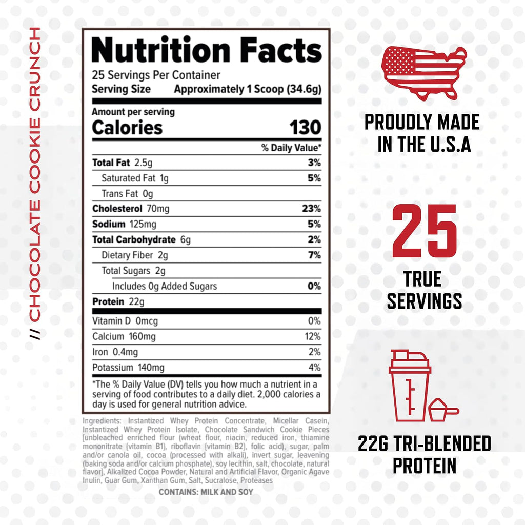 Chocolate Cookie Crunch protein powder