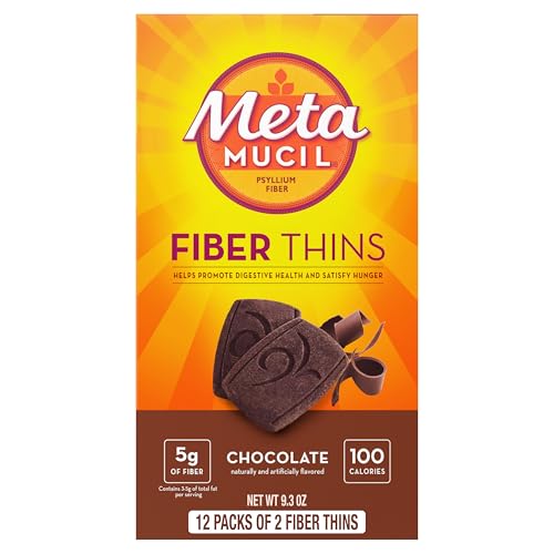 Chocolate flavour psyllium fiber thins
