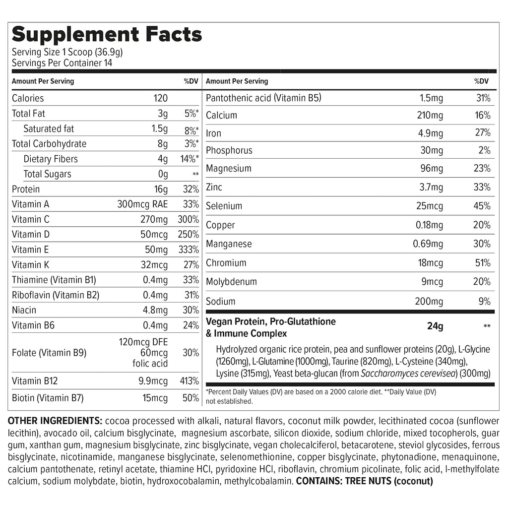 Chocolate flavour vegan protein