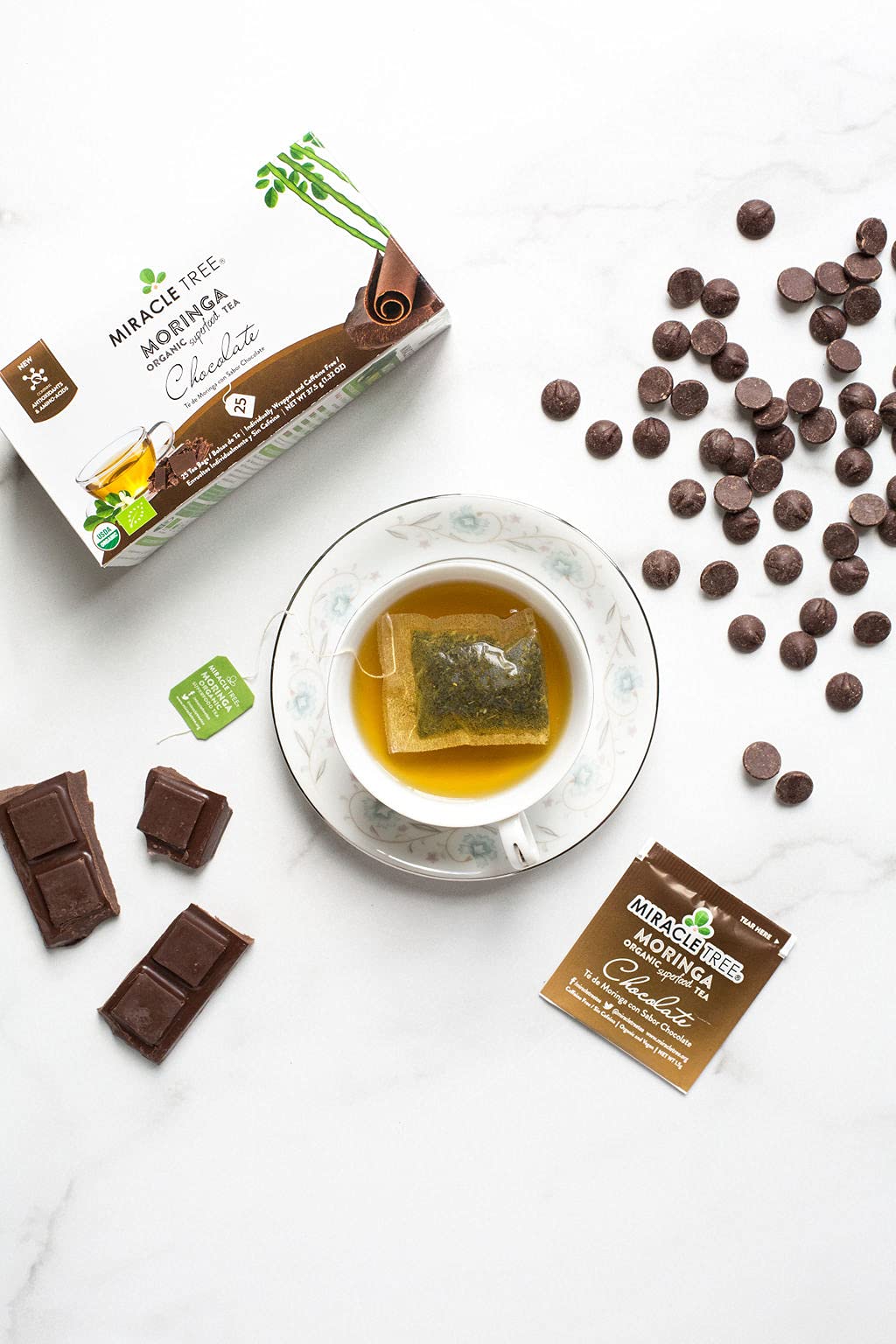 chocolate flavoured herbal tea blend