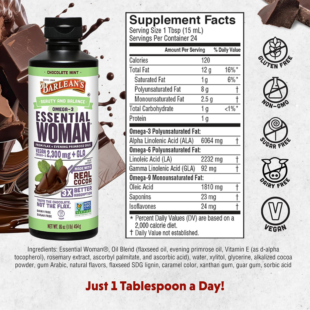 Chocolate mint liquid supplement for women