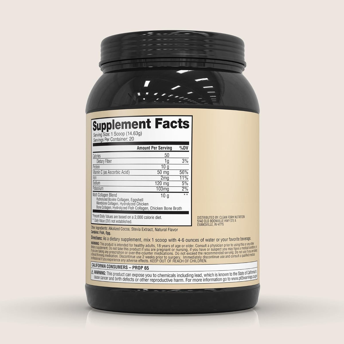Chocolate multi-collagen protein supplement