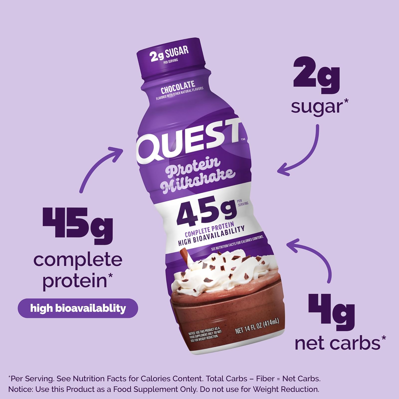 chocolate plant protein shake 45g