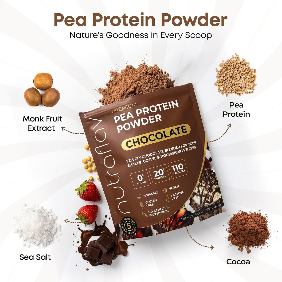 chocolate vegan pea protein for muscle recovery