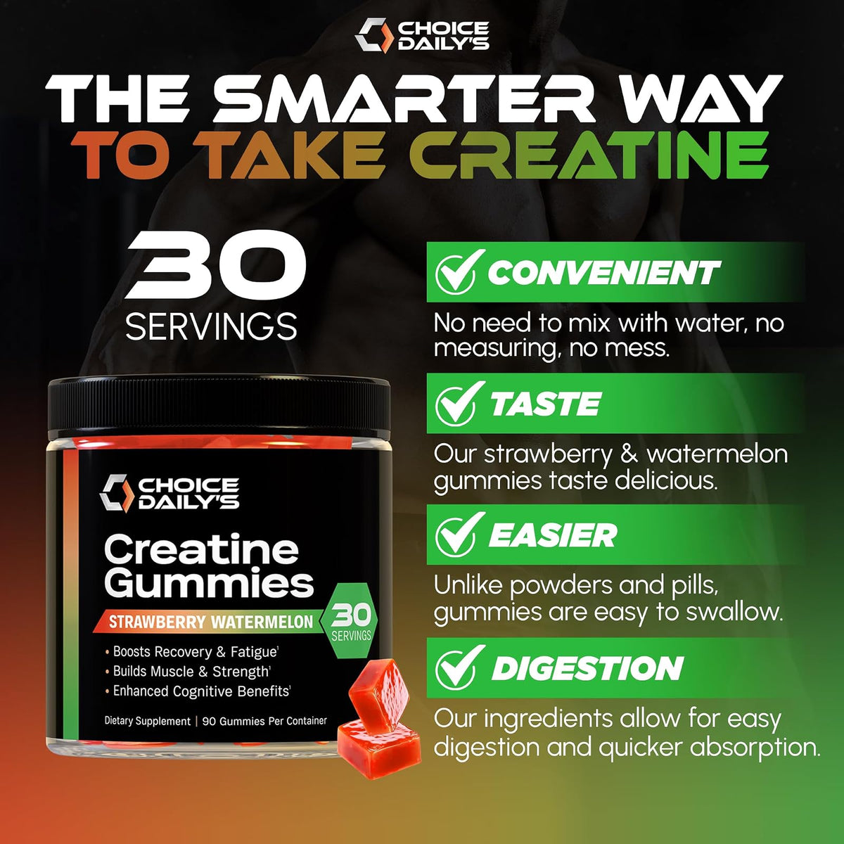 CHOICE DAILY’S creatine chews for athletes