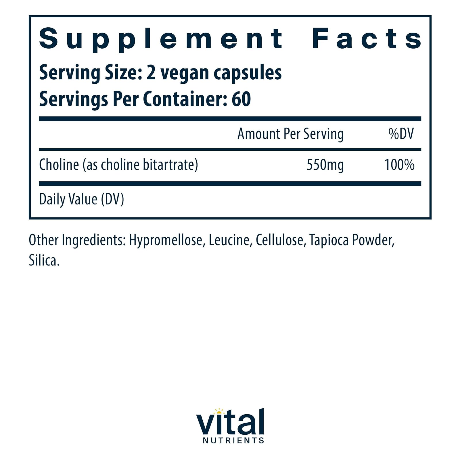 Choline 550 mg for brain health