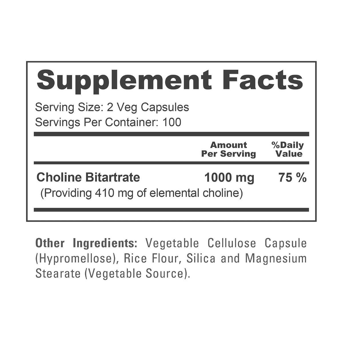 Choline Bitartrate for cognitive support
