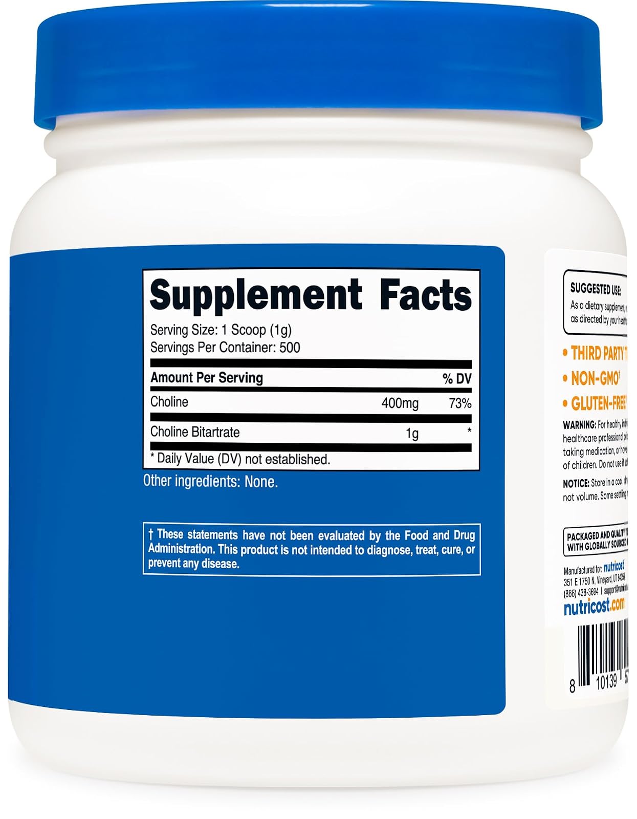 Choline Bitartrate for energy metabolism