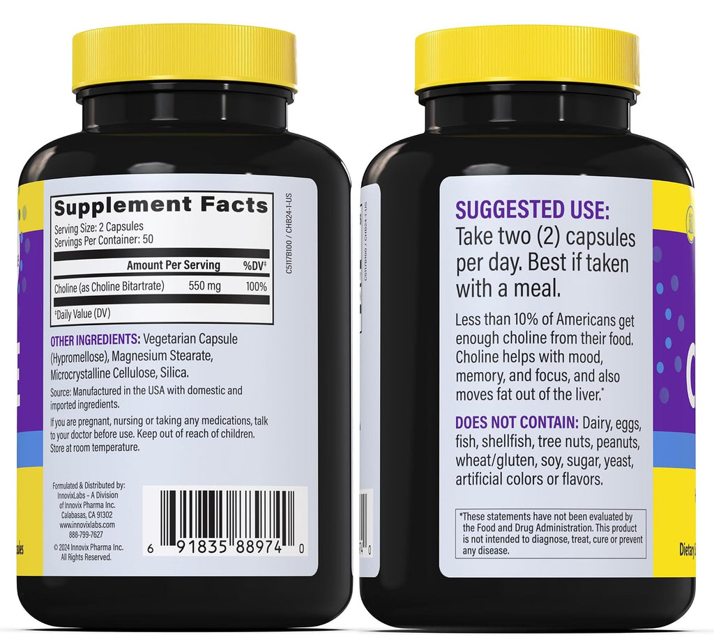 Choline capsules for overall wellness
