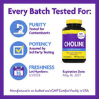 Choline for liver function support