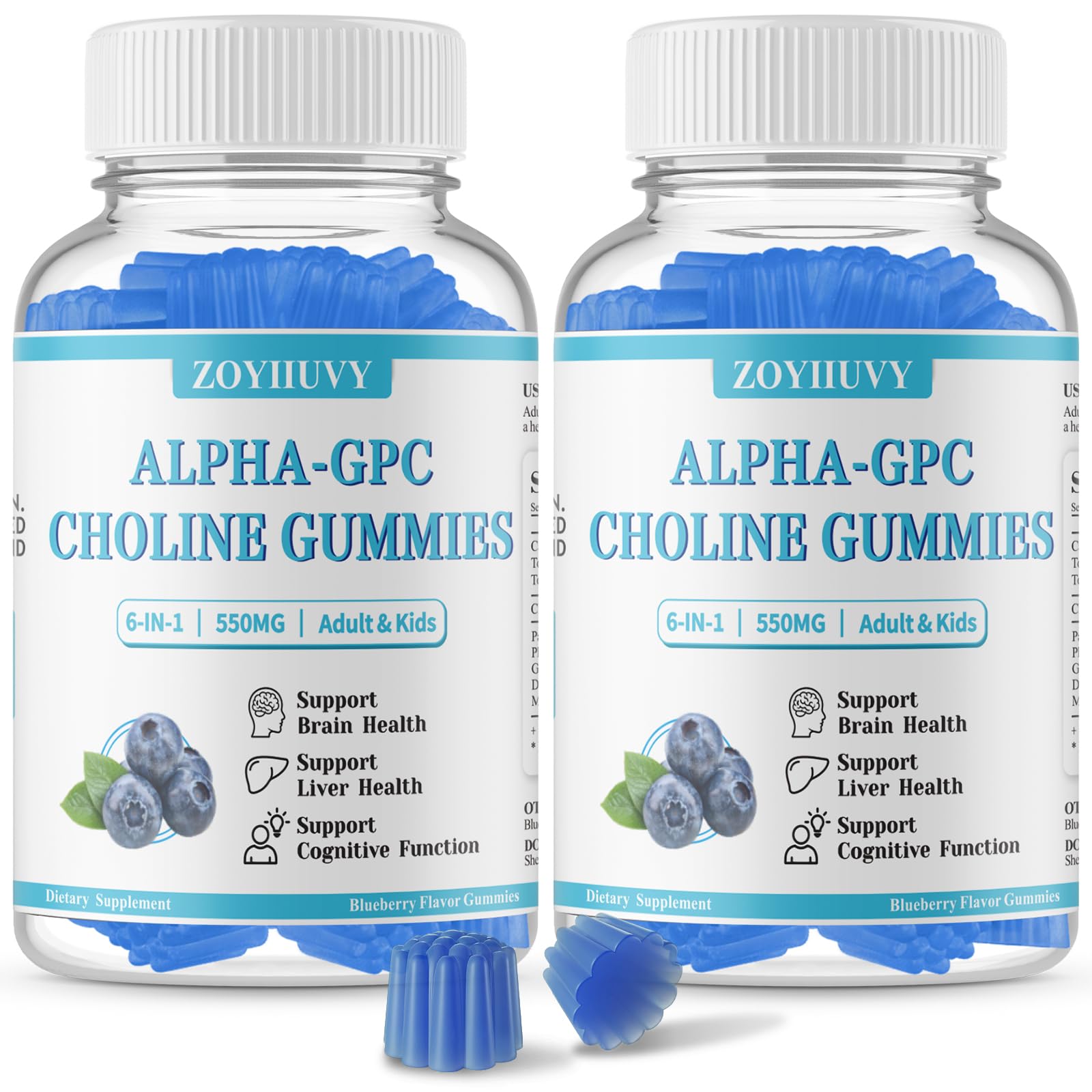 Choline gummies for cognitive support