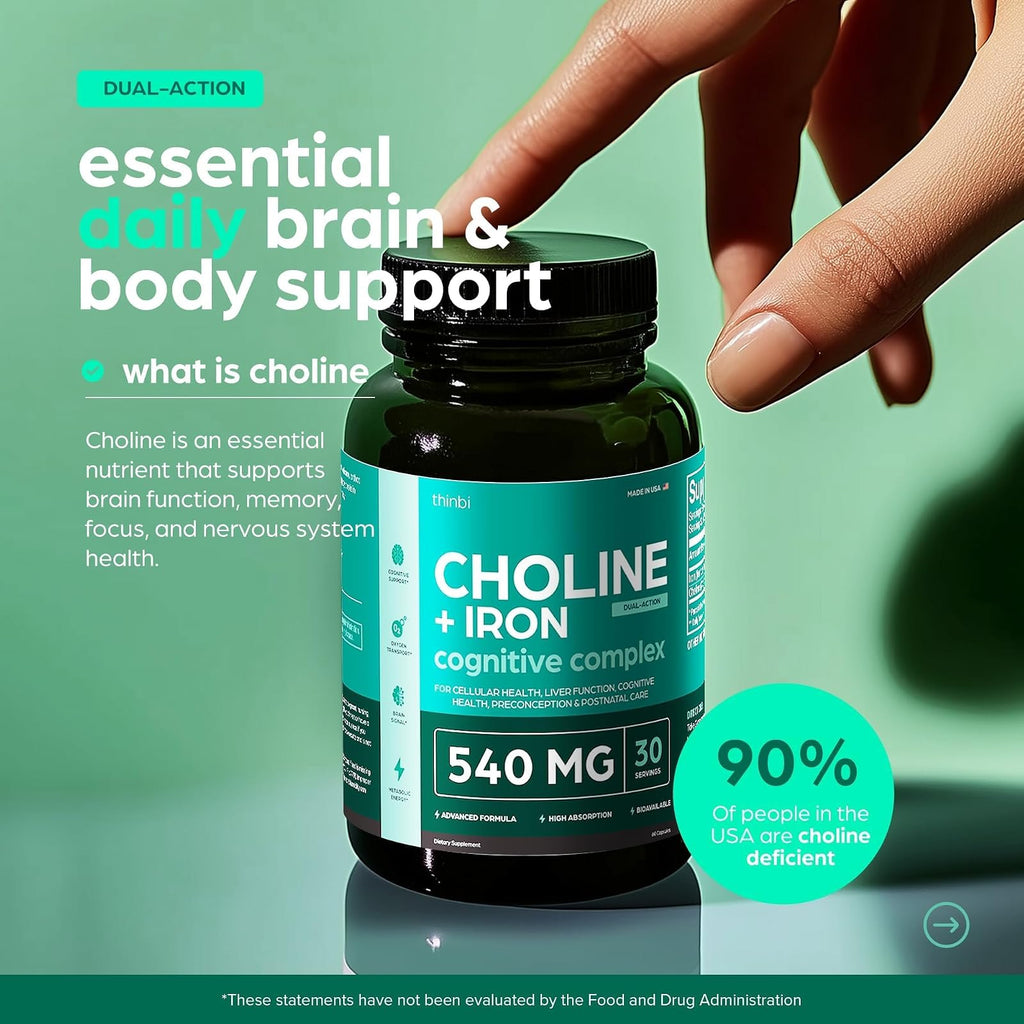 Choline prenatal supplement with iron
