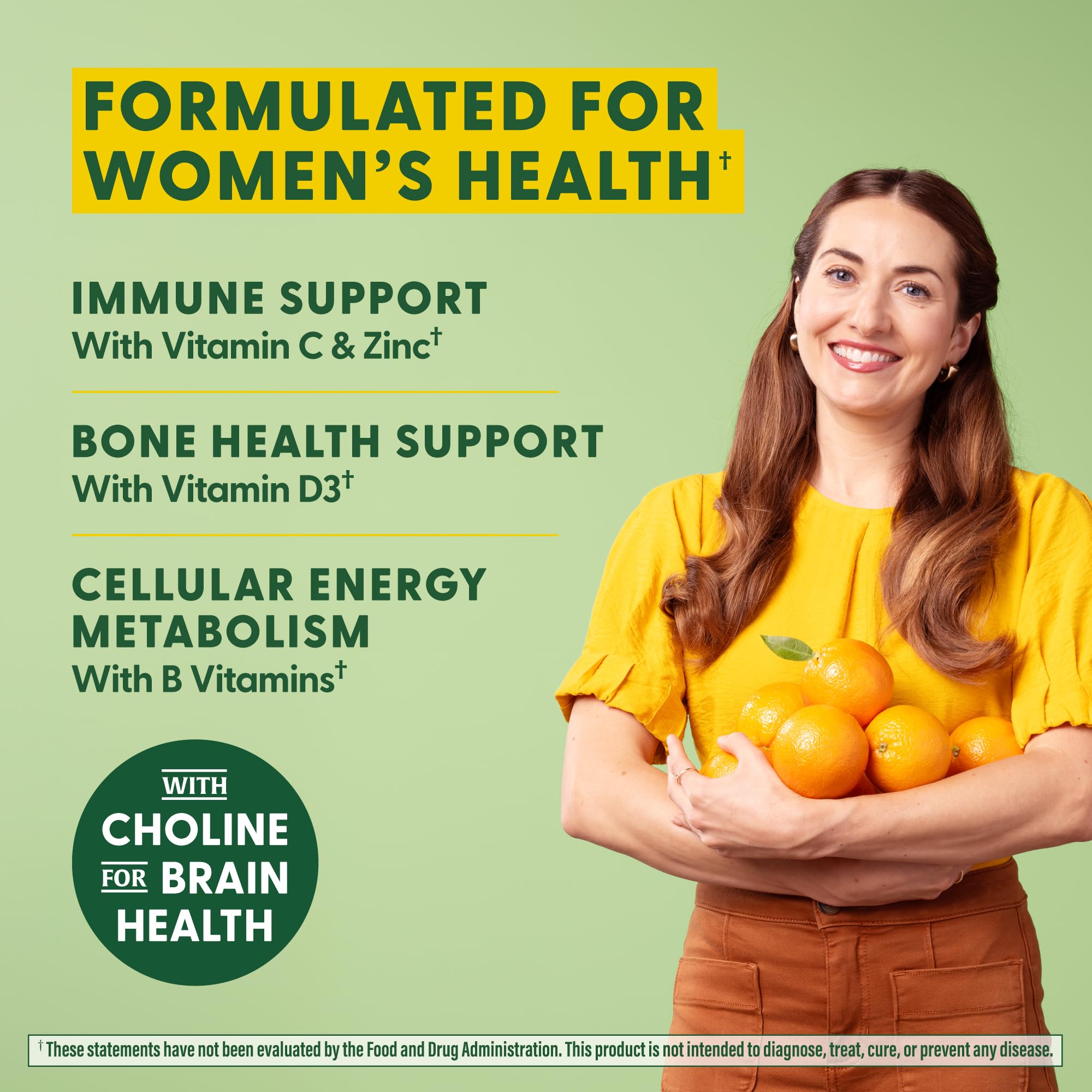 Choline-rich multivitamins for women's health