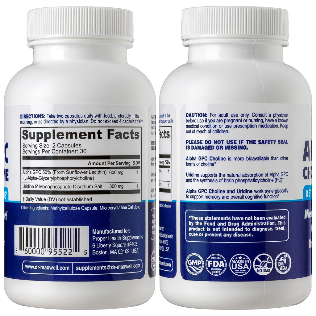 Choline source for enhanced memory