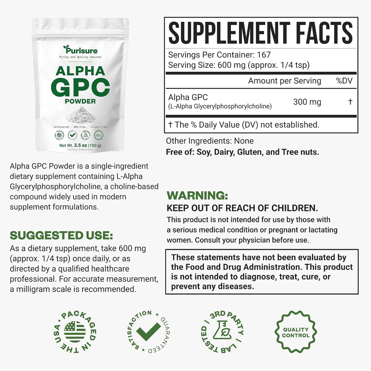 Choline supplement for cognitive support