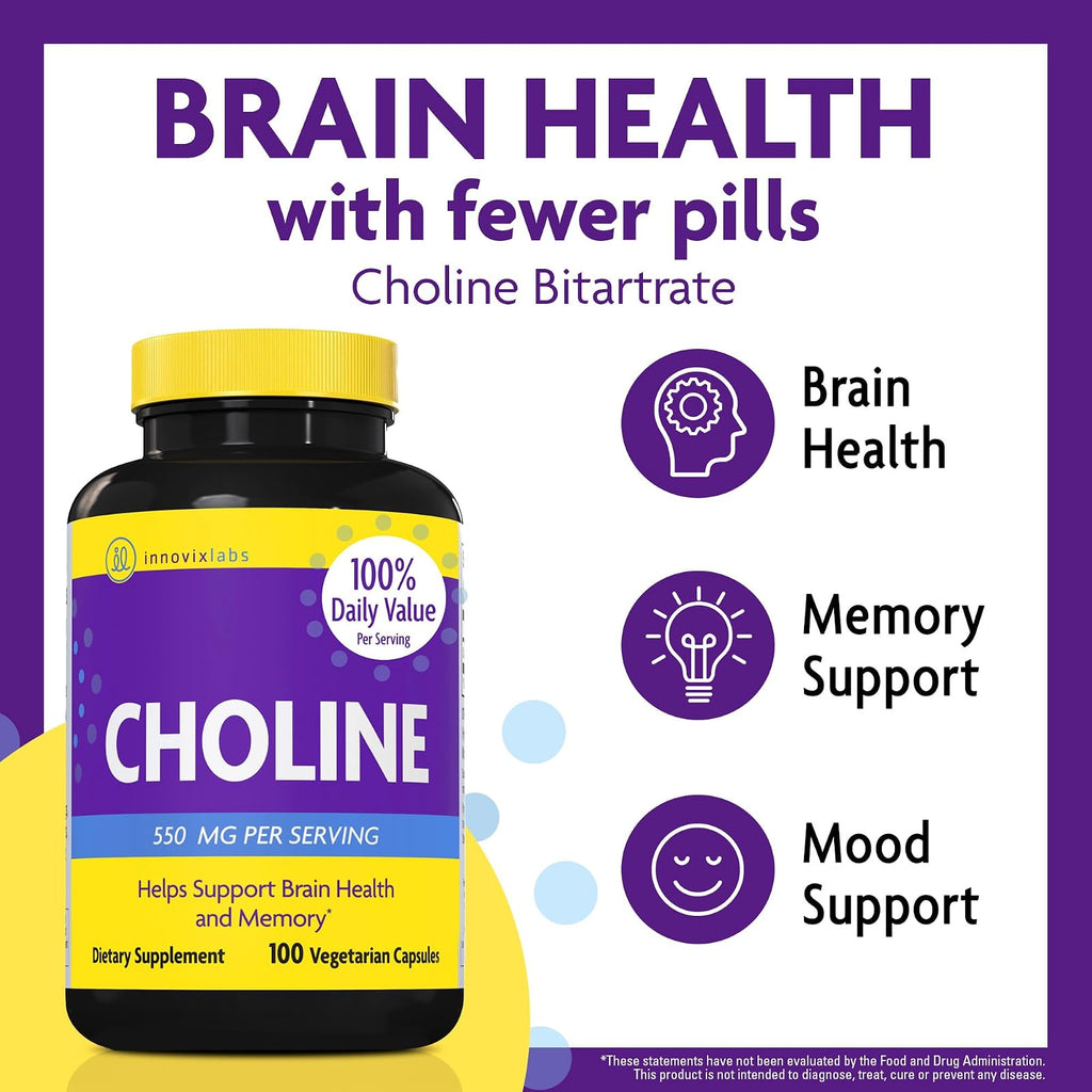 Choline supplement for cognitive support