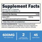 Choline supplement for cognitive support