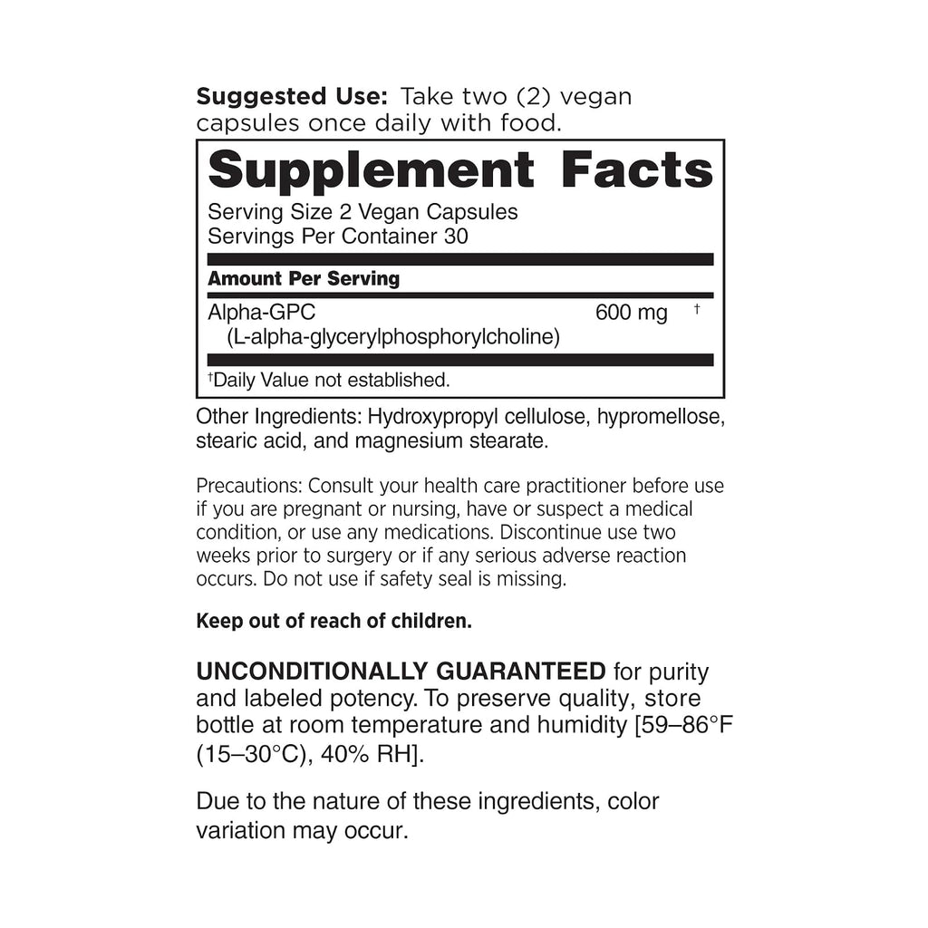 Choline supplement for cognitive support