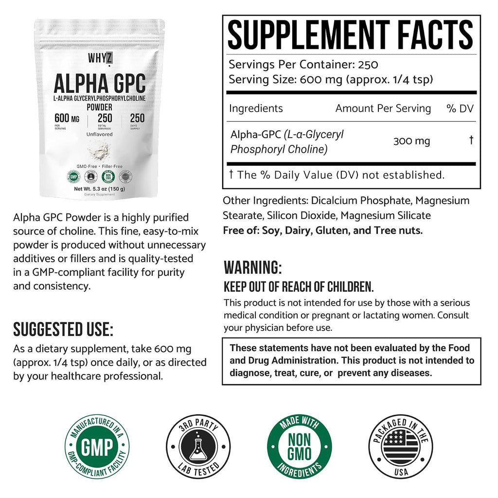 Choline supplement for enhanced focus