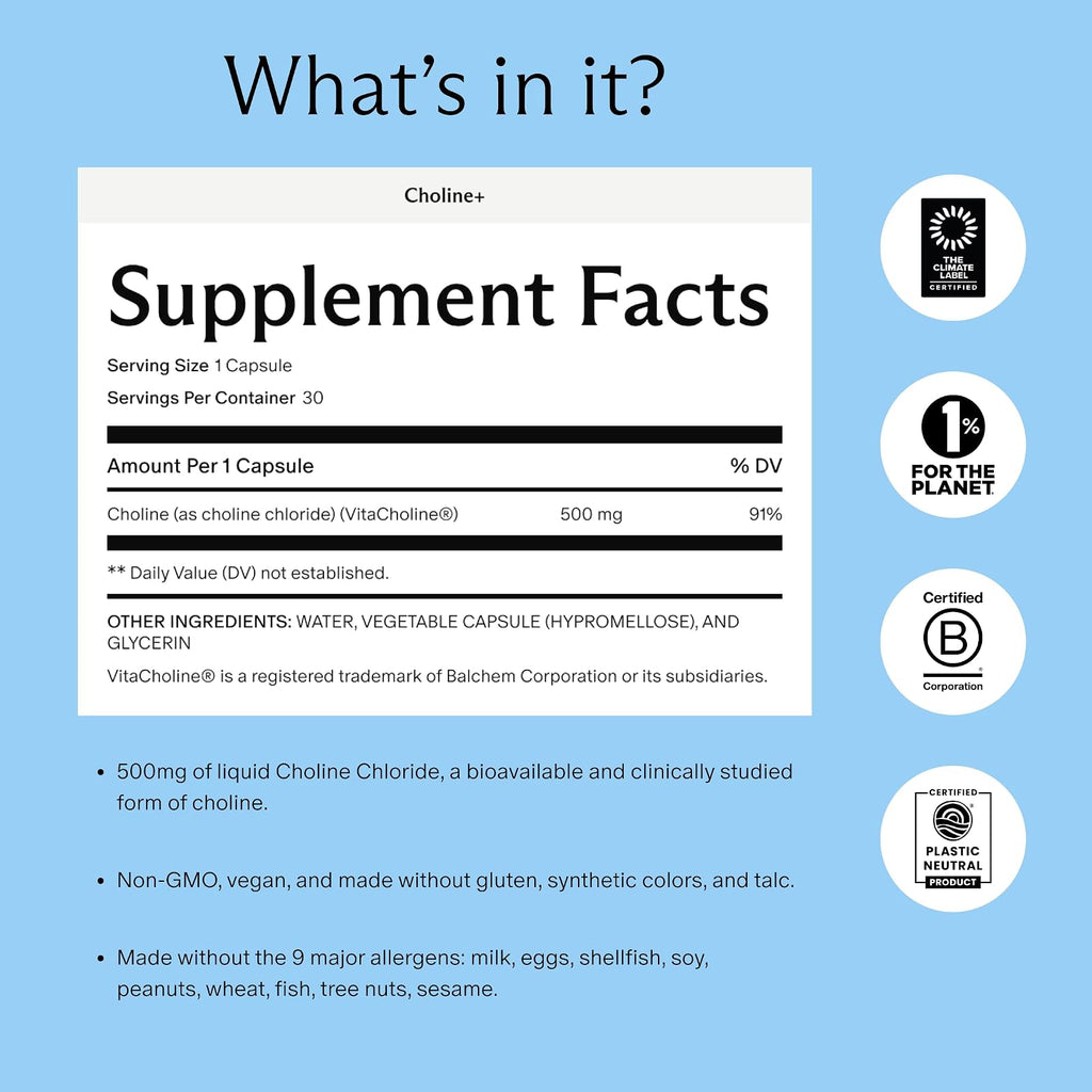 Choline supplement for fetal brain health