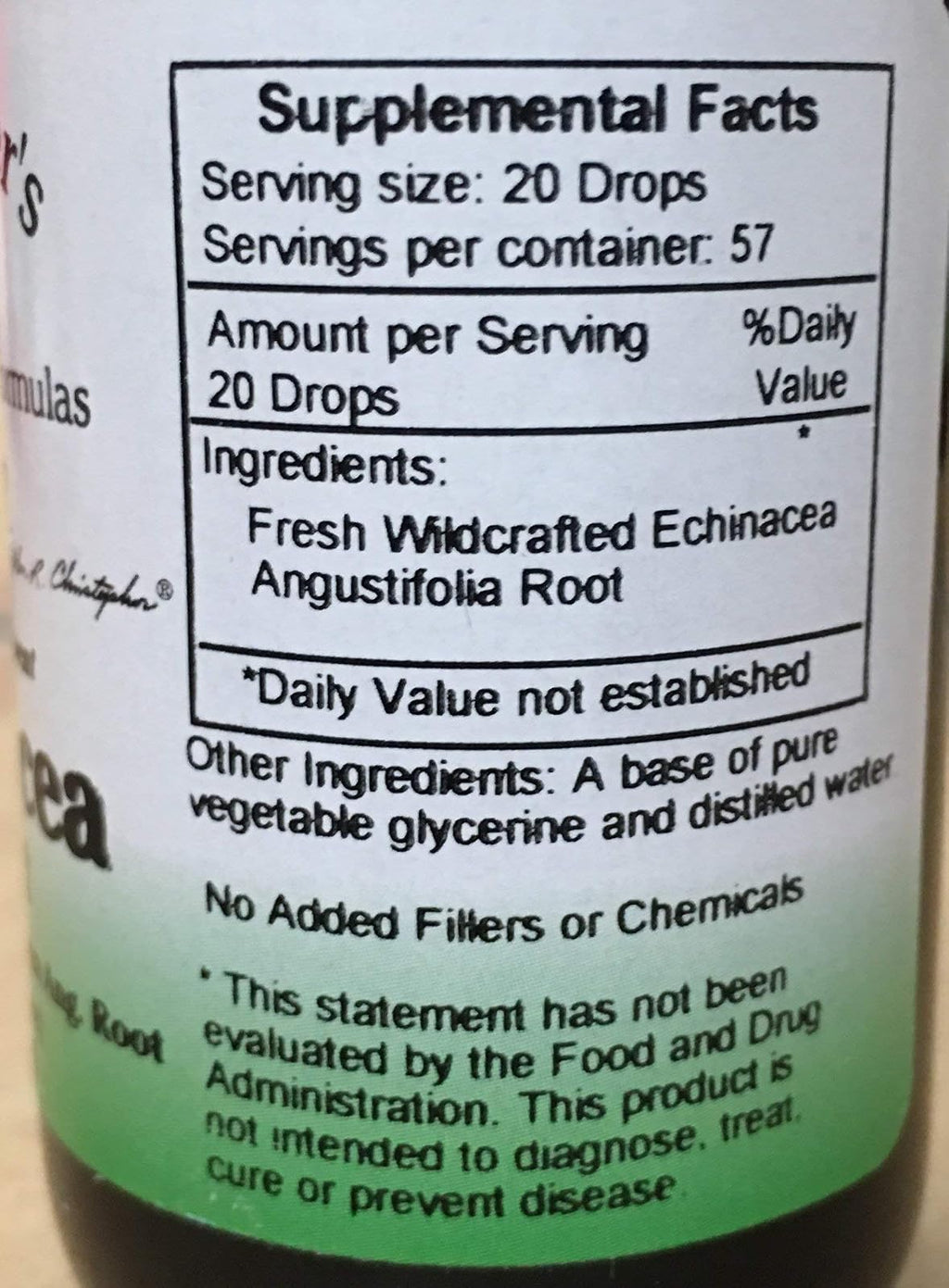 Christopher's echinacea extract benefits