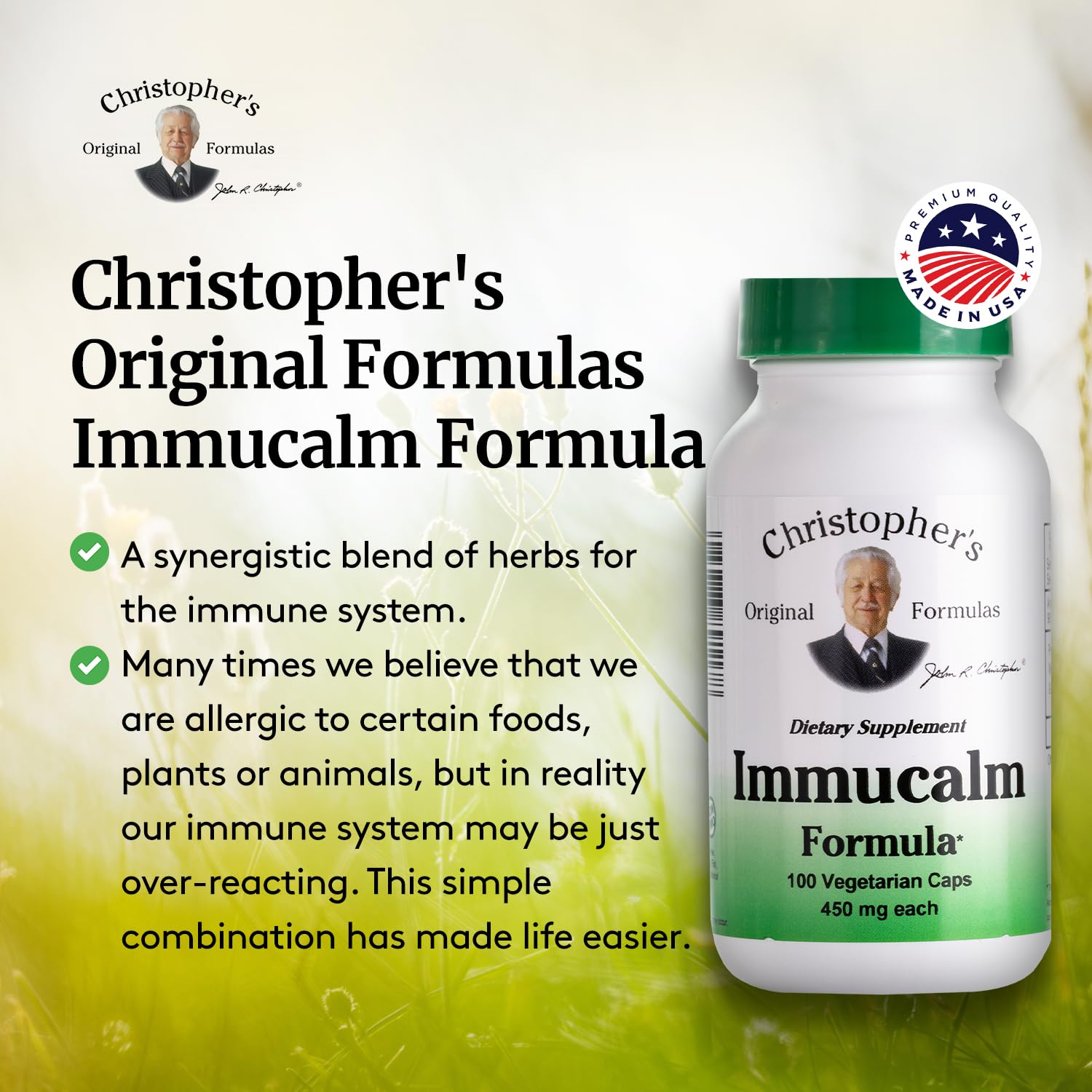 Christopher's Original Formulas Immucalm benefits