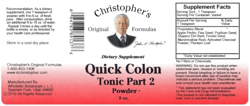 Christopher's Quick Colon #2 powder benefits