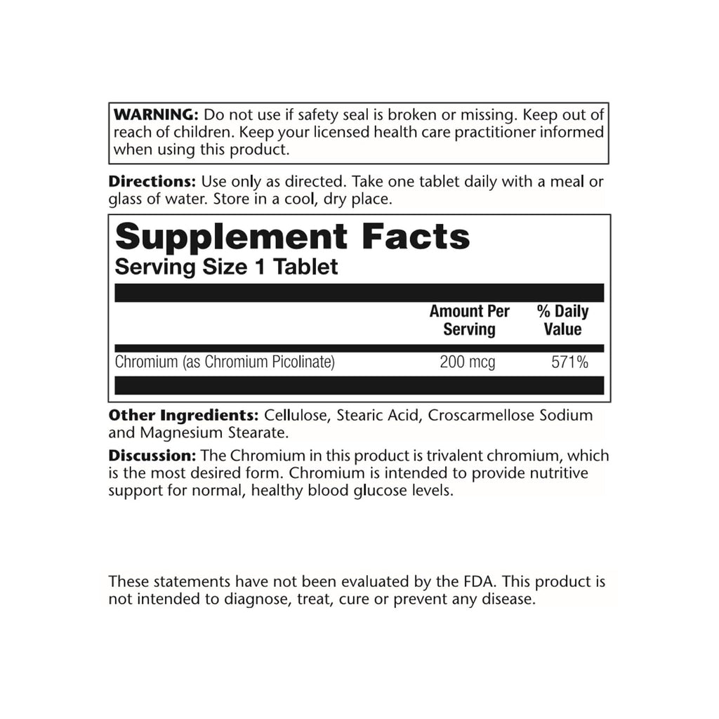 Chromium picolinate capsules for weight management