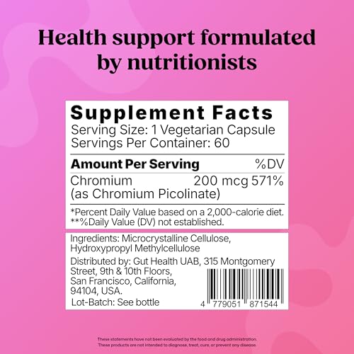 Chromium picolinate for weight management
