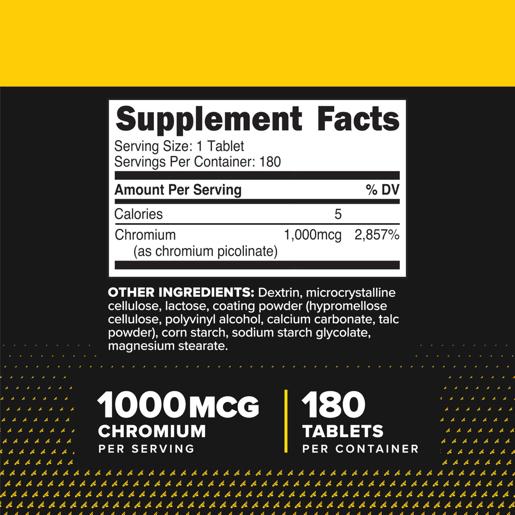 Chromium picolinate supplement benefits