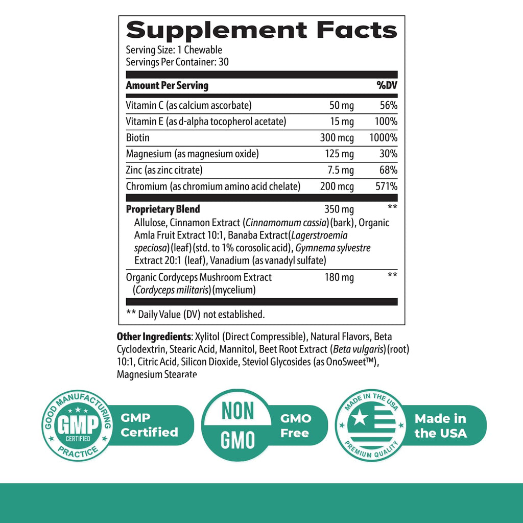 Chromium supplements for blood sugar