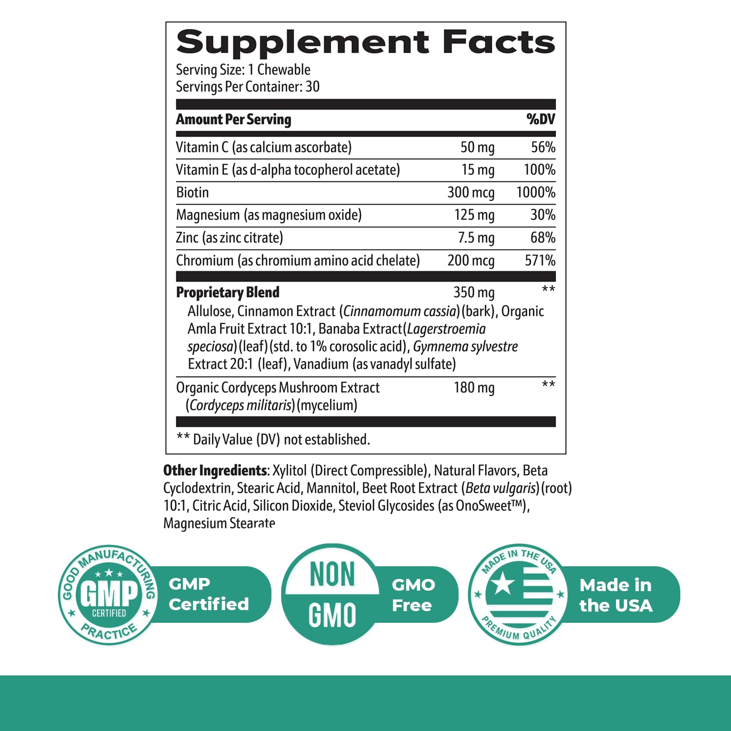 Chromium supplements for blood sugar