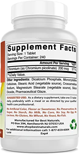 chromium tablets for overall vitality