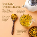 Chrysanthemum tea for soothing effects