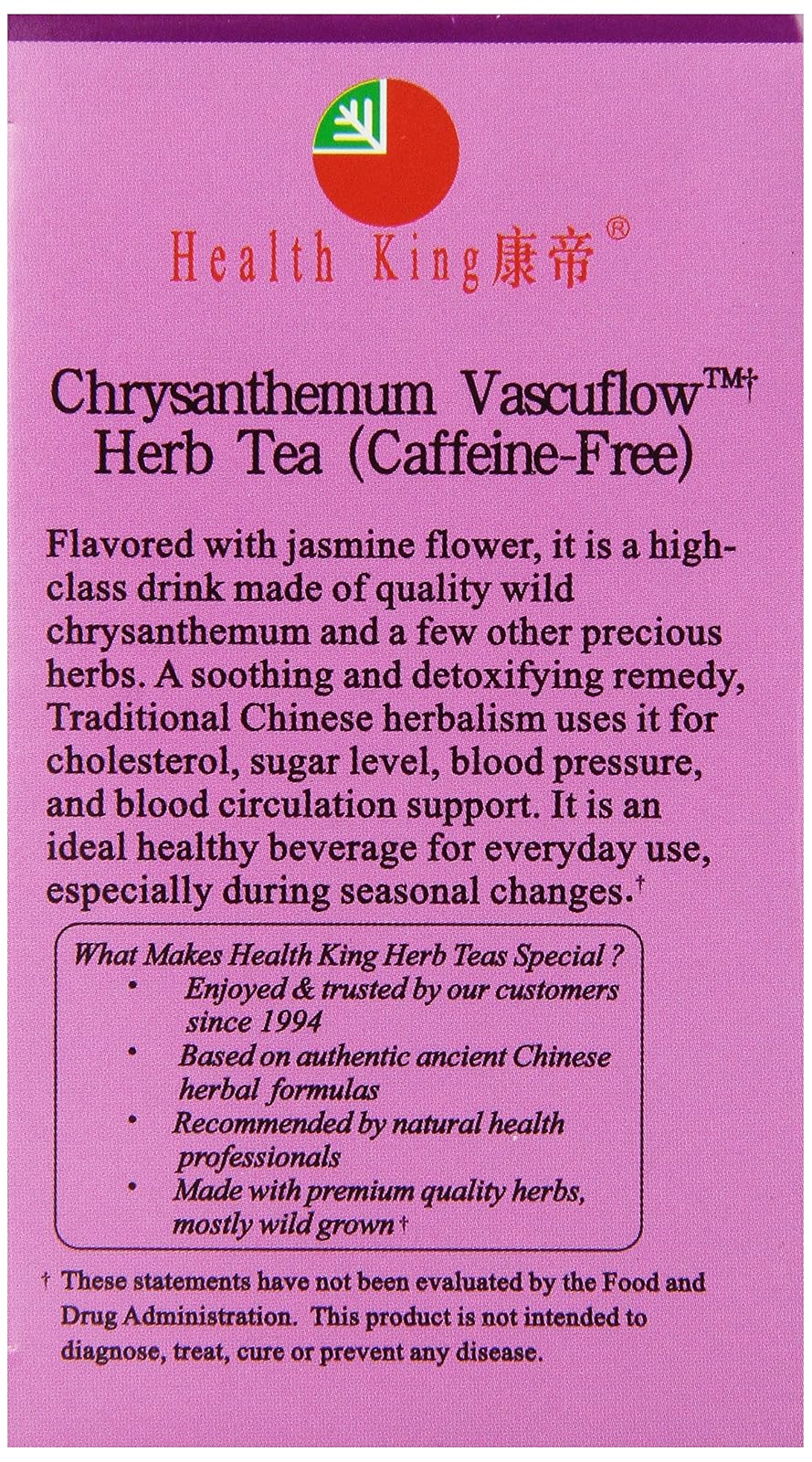 Chrysanthemum Vascuflow tea benefits
