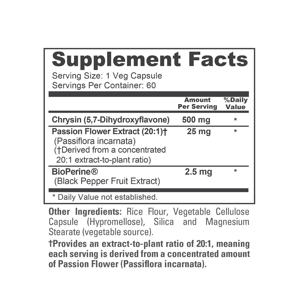 Chrysin multivitamin for men energy