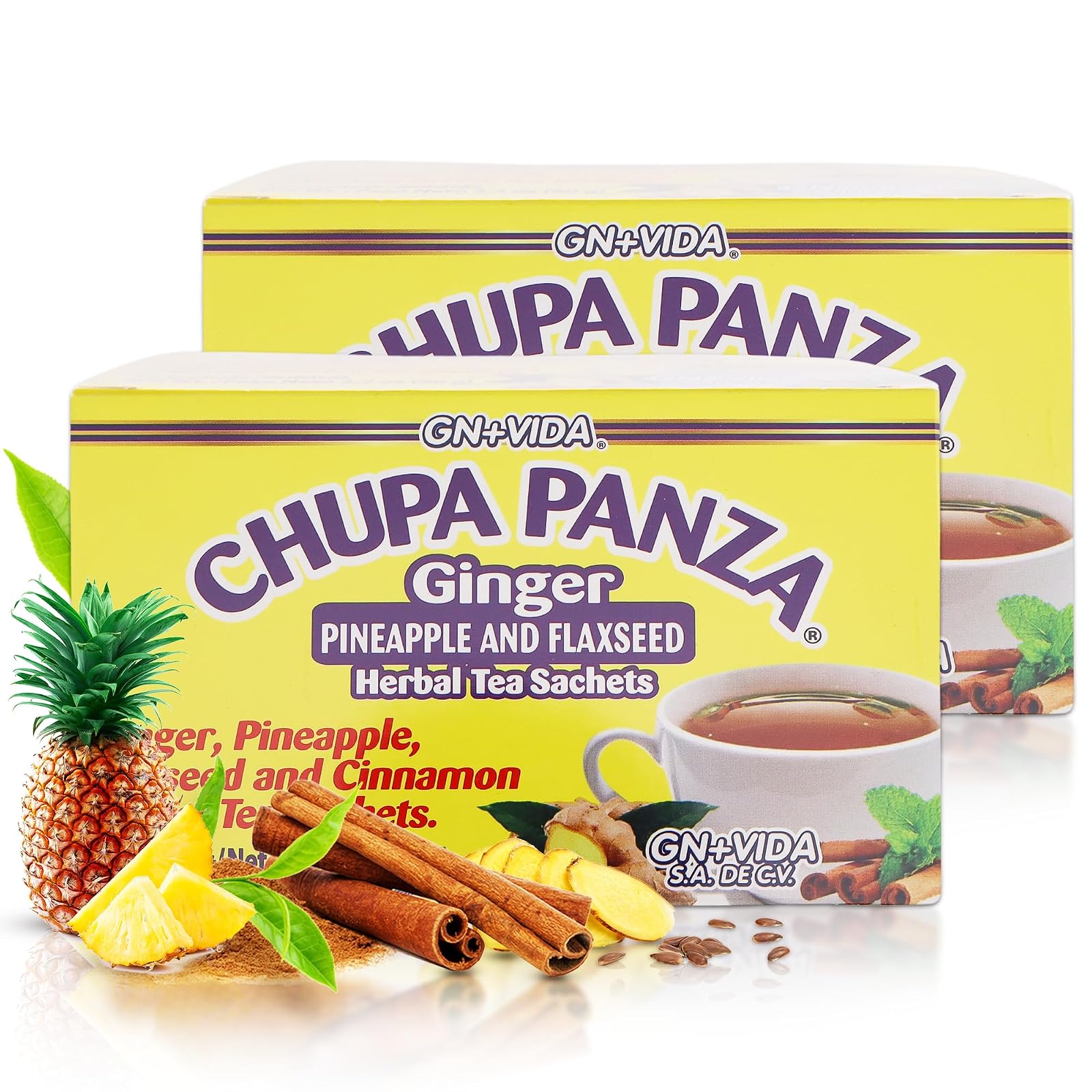 Chupa Panza ginger pineapple tea bags