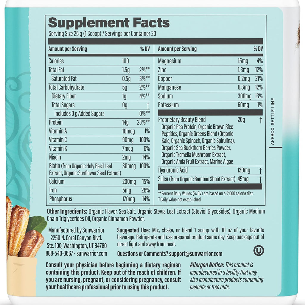 Churro flavour collagen peptides supplement