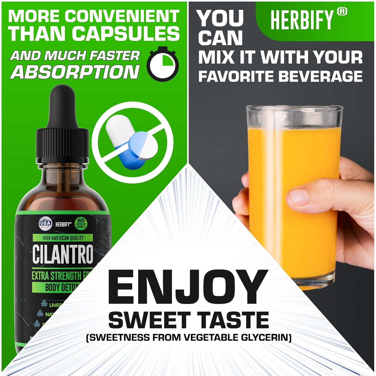 cilantro extract for body cleanse