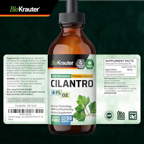 Cilantro tincture for gentle detox