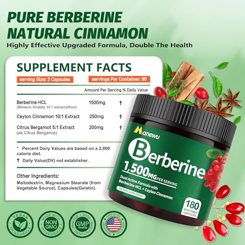 Cinnamon and berberine for energy boost