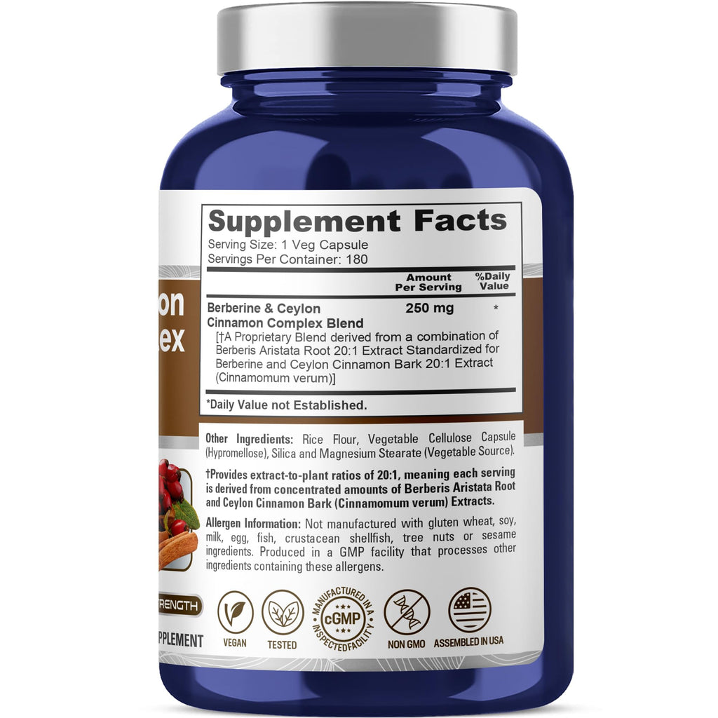 Cinnamon and berberine synergy