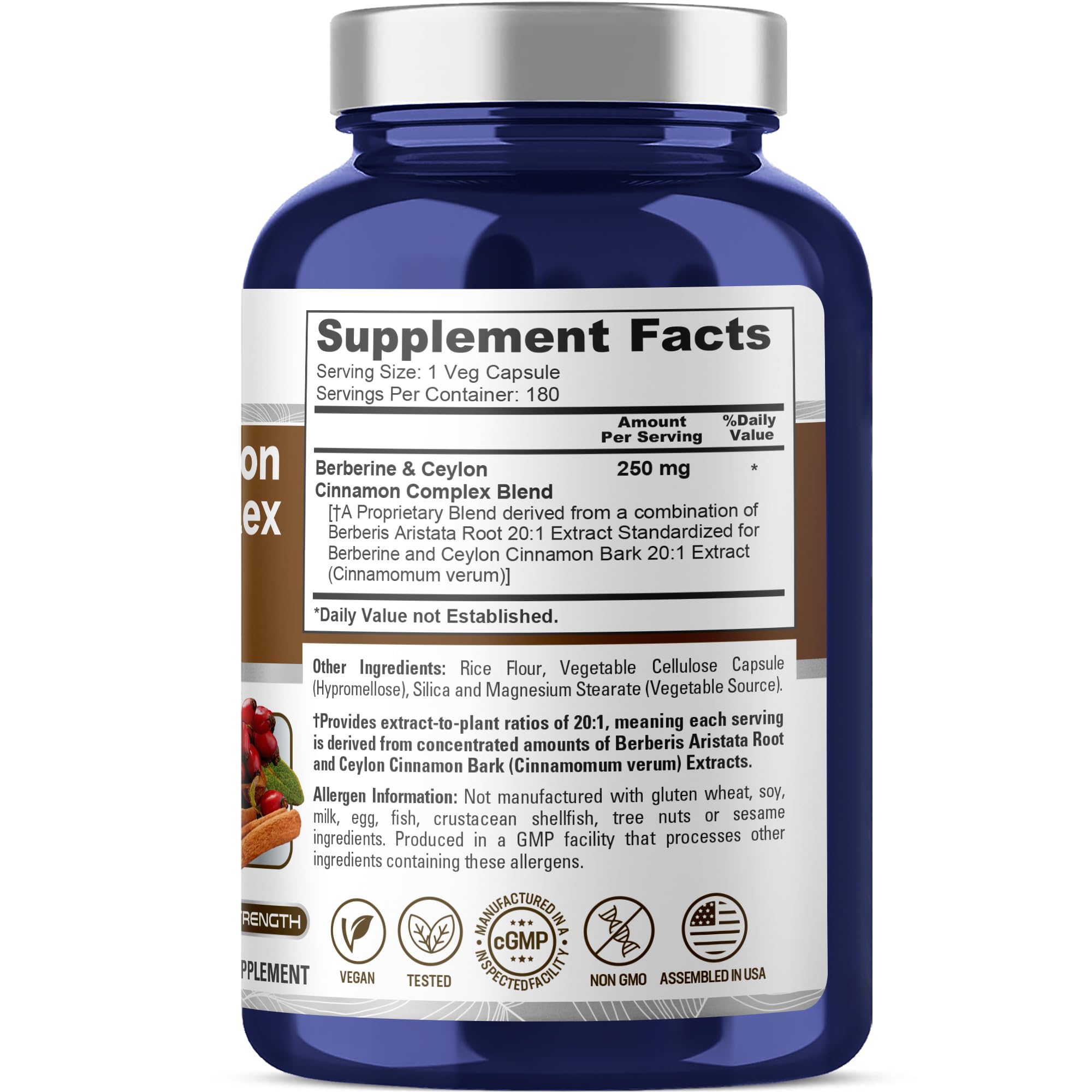 Cinnamon and berberine synergy