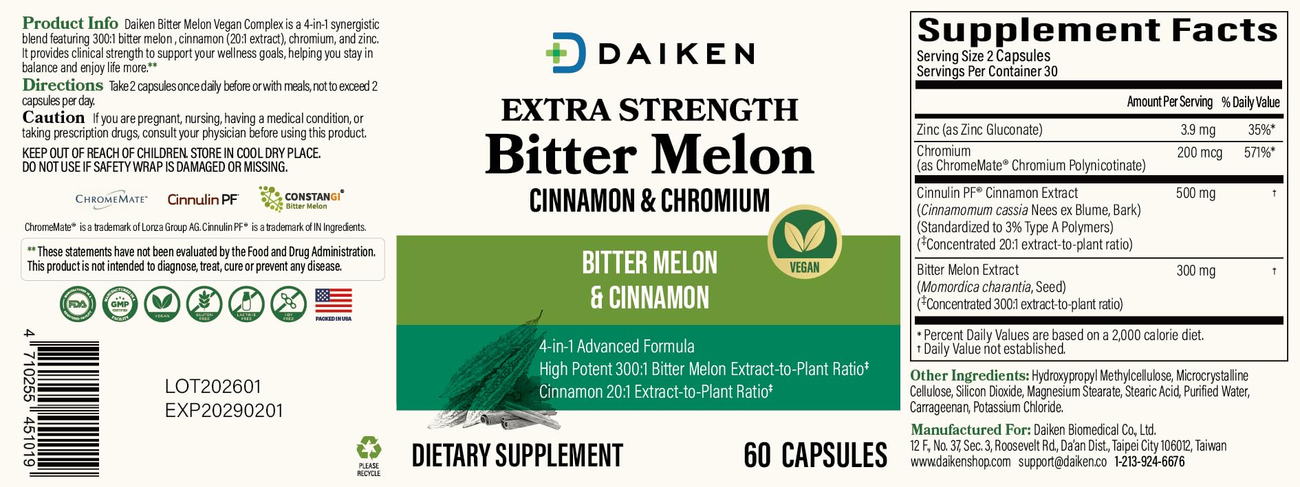 cinnamon and bitter melon synergy