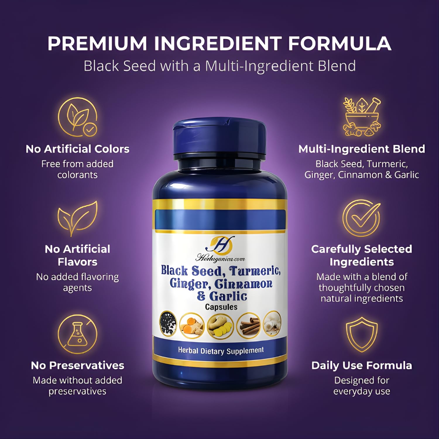 cinnamon and garlic dietary capsules