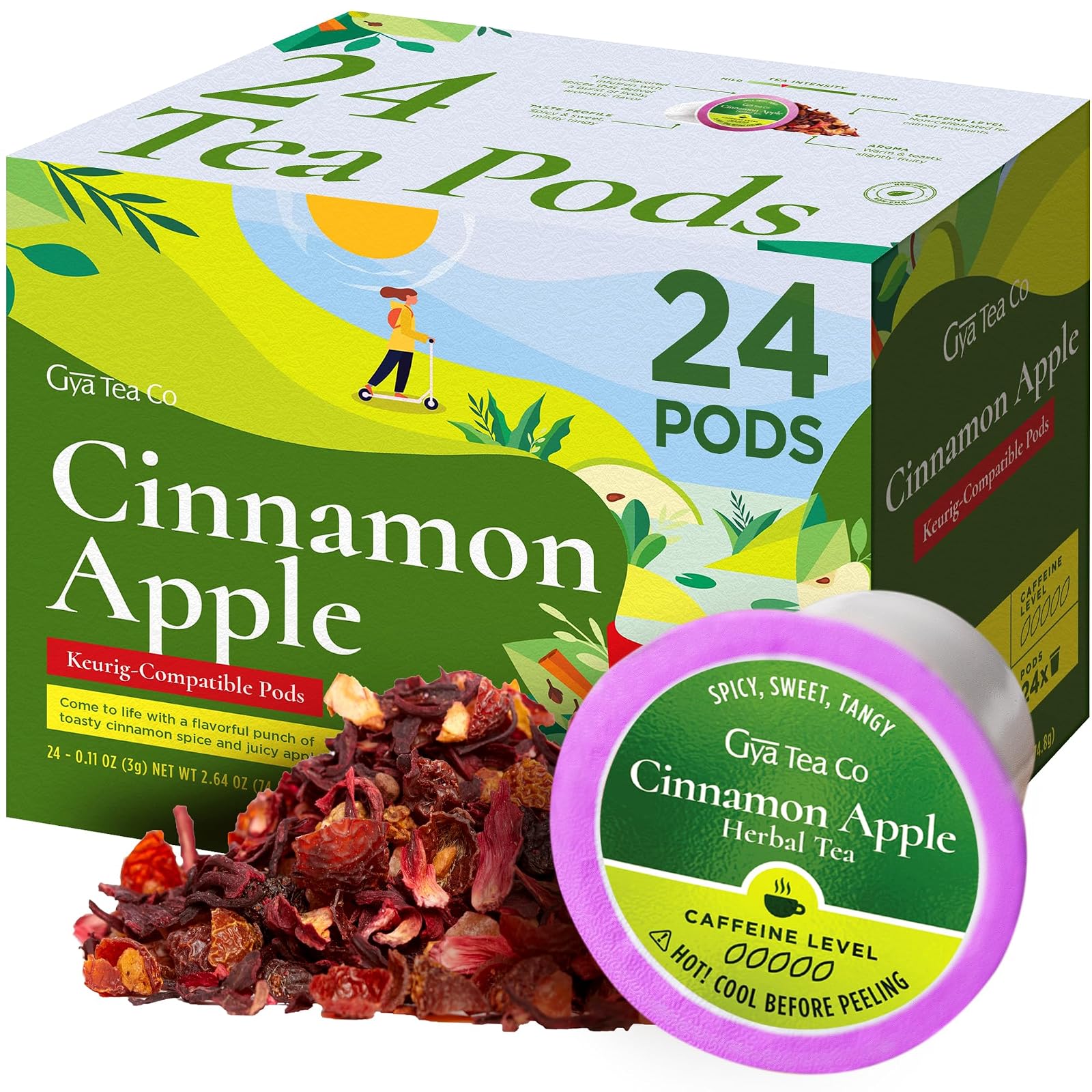 cinnamon apple herbal tea pods