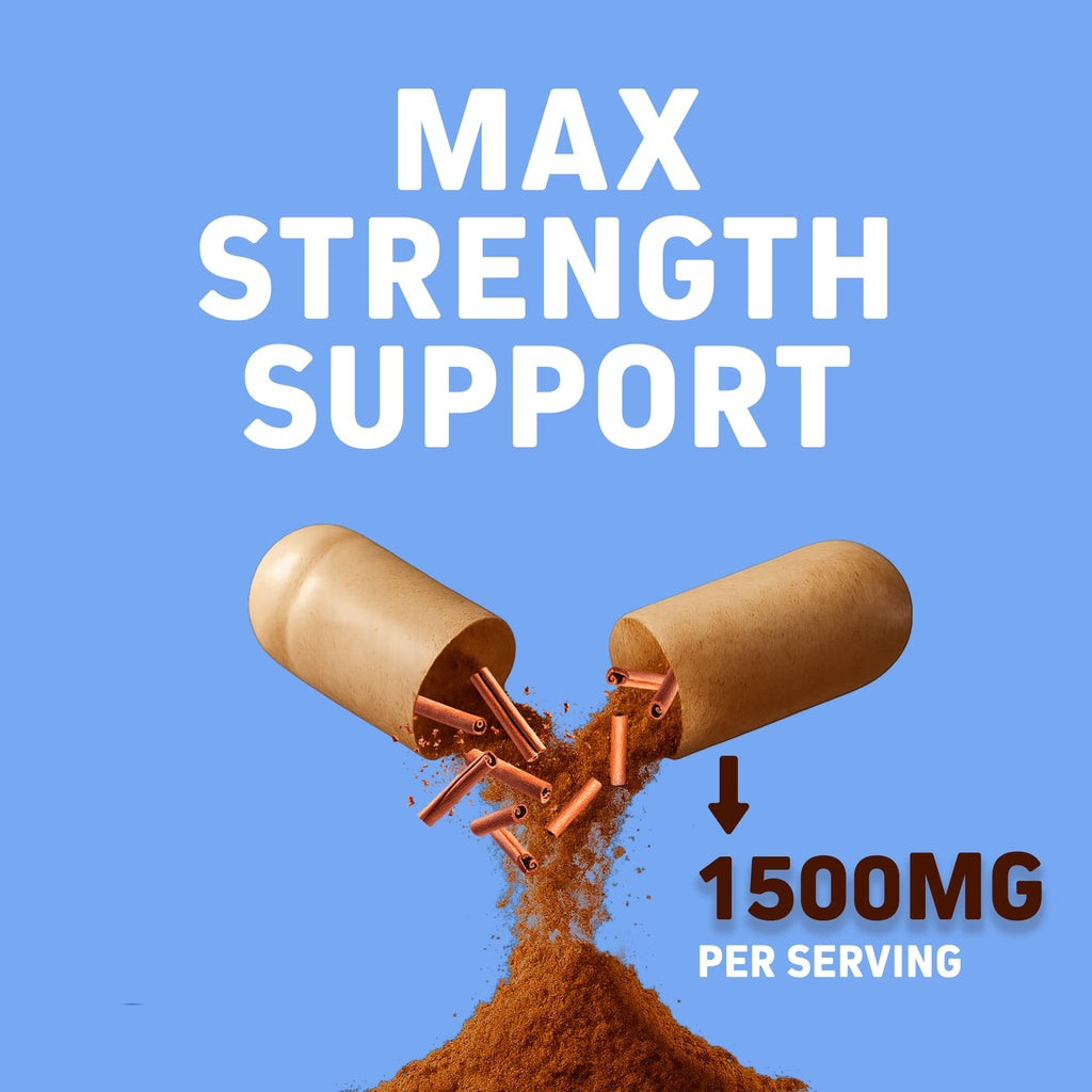 Cinnamon capsules for a balanced diet