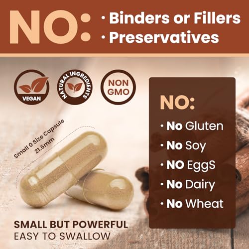 Cinnamon capsules for balanced blood sugar