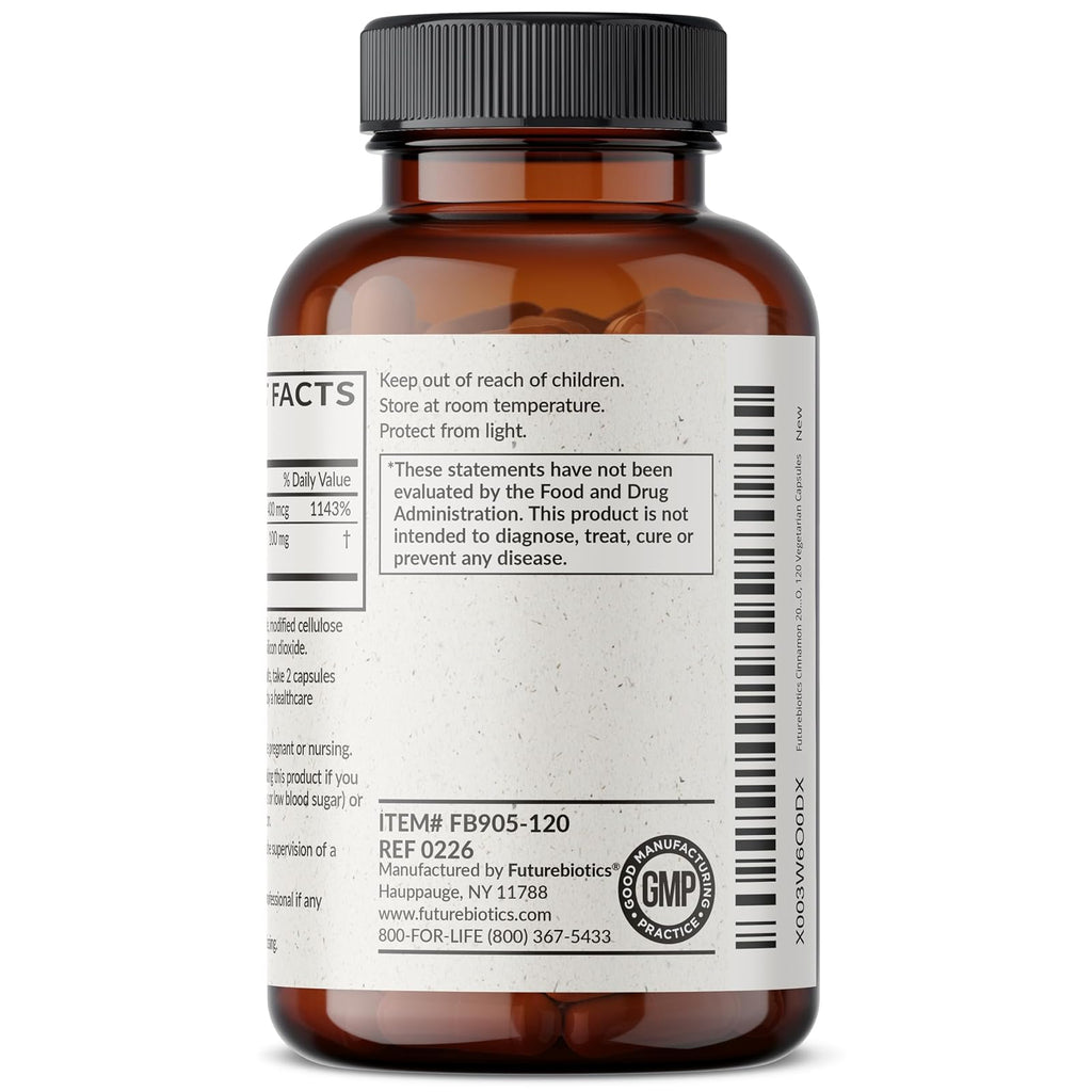 Cinnamon capsules for blood sugar support