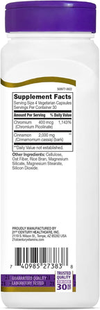cinnamon capsules for blood sugar support
